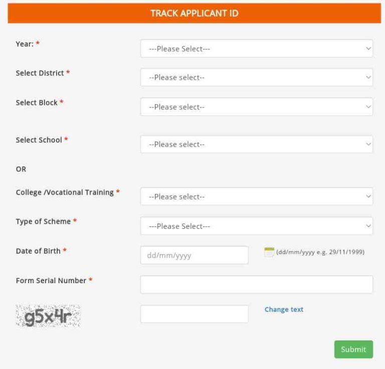 Kanyashree ID Number Search by Date of Birth Process